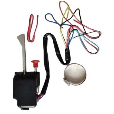 China OEM Standard Size Universal Street Chrome Column Mount Turn Signal Switch with Hazard Knob and Dimmer Lever Easy to Install for sale