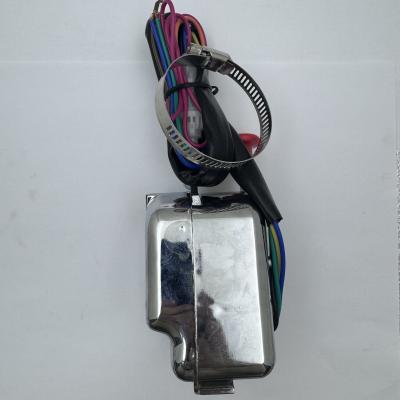 China OEM Standard Size Universal Street Chrome Column Mount Turn Signal Switch with Hazard Knob and Dimmer Lever Easy to Install for sale