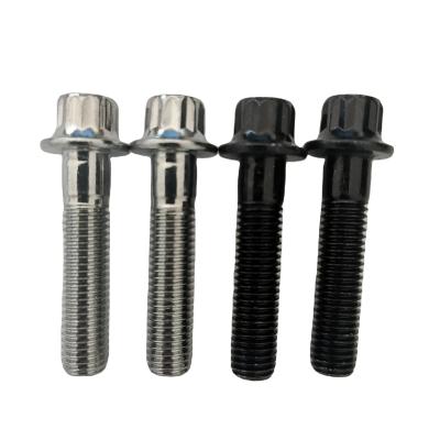 Cina Finitura di slivery standard DIN M7 x 32 12 PT bullone e M7 Nylon blocco Noce per ruote BBS in acciaio finitura zinco in vendita