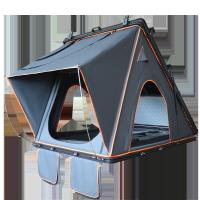 China Customized Logo Grey Triangle Rooftop Tent With Aluminum Shell for sale