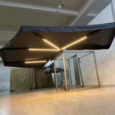China 2m/2.5m Free Standing 270 Degree Car Awning With Aluminum Alloy Pole for sale
