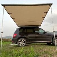 China 4WD Rainproof Camouflage Pull Out Side Awning With LED Light for sale