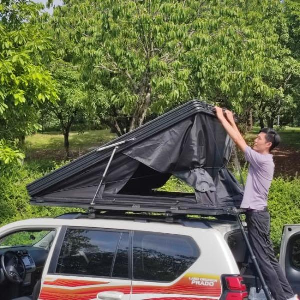Quality Big Window XL Z Rooftop Tent Aluminum Double Rain Cover for sale