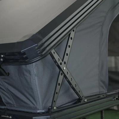 Cina Veicolo Campeggio Tenda di tetto in guscio di alluminio con leva idraulica assistita Metodo di apertura e supporto di risparmio di lavoro in vendita