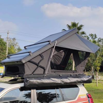China 2025 New Design X Hinge Hardshell Rooftop Tent with Wooden Case Packaging for Outdoor Camping for sale