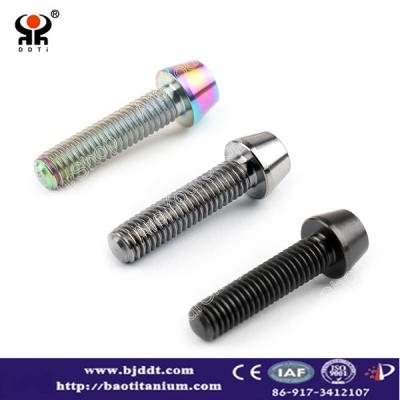 China M6x25mm Titanium screw Gr5 Allen Tapered Head Bolt for sale