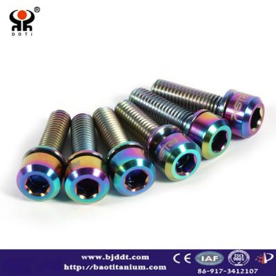 China gr5 M5x18mm Titanium Bicycle Bolts Disk Brake Clamp Rotor Parts for sale