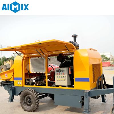 Portable Concrete Pumps Mini Concrete Pump On Trailer