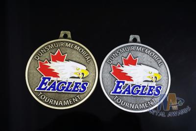 Китай Медали и ленты наград металла дизайна орлов главные Сандбластед влияние, медали сплава цинка продается