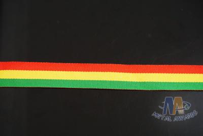 Cina Poliestere/medaglia su ordinazione materiale di nylon nastri rossi/giallo/verde con il logo stampabile in vendita