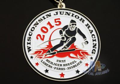 中国 スケートで滑ることのための赤く/白い/一流の注文のスポーツ メダル、スキーのでき事 販売のため