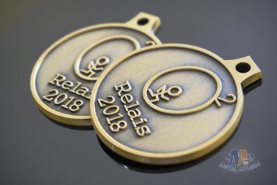 Cina parte posteriore regolare di 2D dell'elemento del metallo del premio placcatura d'ottone antica di modello delle medaglie in vendita