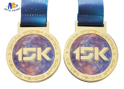 China Medalhas feitas sob encomenda 15K Medailles dos esportes da impressão colorida com a fita da transferência térmica à venda