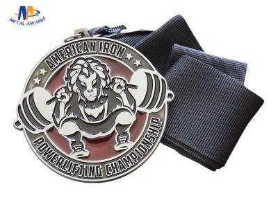 Cina medaglie su ordinazione del premio di 60*3MM, placcatura d'argento antica dello smalto di Conbine delle medaglie molli traslucide dello smalto in vendita
