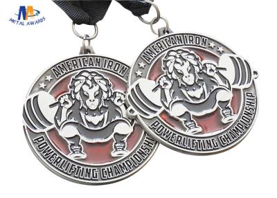 Cina medaglie su ordinazione del premio di 60*3MM, placcatura d'argento antica dello smalto di Conbine delle medaglie molli traslucide dello smalto in vendita