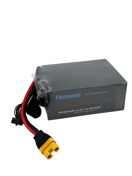 Quality 25C Pouch Cell Lipo Drone Battery Herewin 45.6V 12s1p Battery 16000mAh for sale