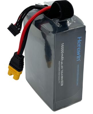 China 25C Pocket Cell LiPo Soft Pack Batteria per droni Herewin 12S 44.4V 16Ah for sale
