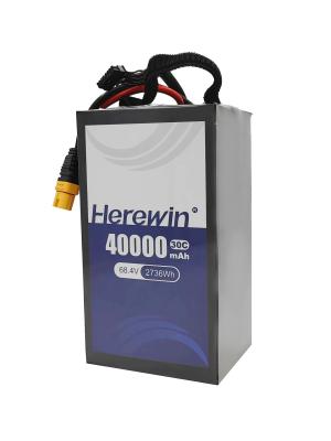 Cina 18S1P 40000mAh Herewin Soft Pack Drone Battery Pack 68.4V 30C Sprayer Battery UAV in vendita