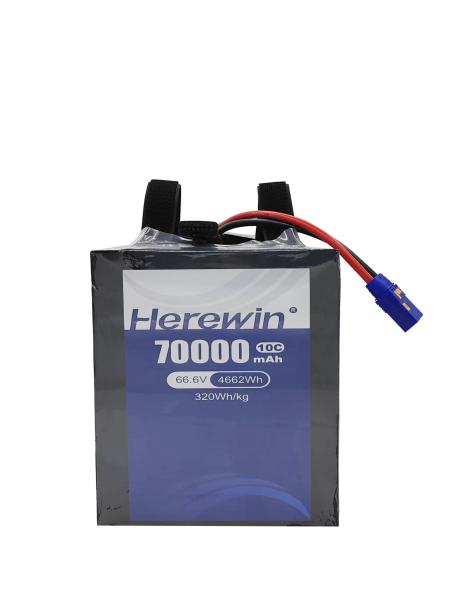Quality 18S2P+ 70000mAh 10C 66.6V Uav Battery Pack Herewin Smart Flight Battery for sale
