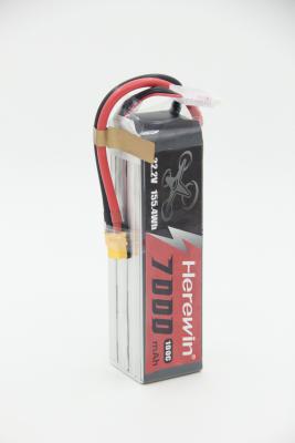 China Herewin High Rate γρήγορη ταχύτητα 6s μπαταρία fpv 100C 7Ah FPV Drone μπαταρία 822g for sale