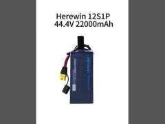 Herewin 12S1P 22000mAh 44.4V  Lipo Pouch Battery 25C Drone battery