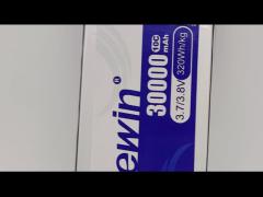 3.8V 30000mAh NCM Bateria recarregável LCO Single Cell Lipo com 800 ciclos