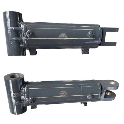 China Double Pivot Eyes Hard Chrome Plated Double Acting Hydraulic Cylinder With Valve Block for sale
