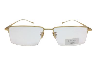China Semi rim Men's titanium optical frame Classic eyewear high quality for sale