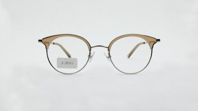 China Round Optical Eyewear Non-prescription Eyeglasses metal acetate Frame Vintage Eyeglasses Clear Lens for Women and Men for sale