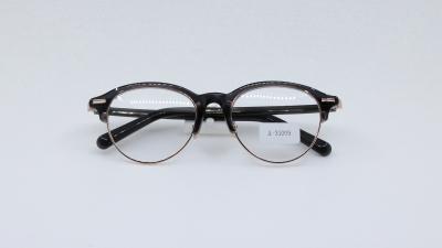 China Trendy Round Women Men Eyeglasses Unisex Eyewear frame acetate metal combination new design 2019 for sale