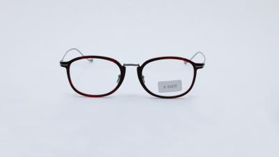 China Retro small square Frame handmade acetate eyeglasses anti blue computer Eye care qith metal temples for sale