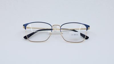 China Mens Business Classic Eyewear Square shape optical frames metal spring hinges Durable high quality for sale