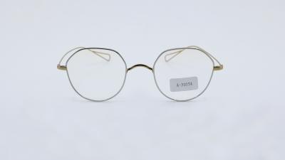 China Two tone gold silver optical frame light weight metal eyeglasses fashion clear lens for Women for sale