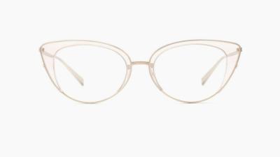 China Pure Titanium Eyeglasses Classic Cat-eye Shape Women Girls Daily Wear Solid High quality Retro Style Optical Frames for sale