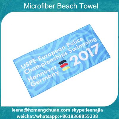 China microfiber terry towel custom beach towels for sale
