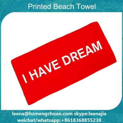 China microfier custom printed beach towel bath towel for sale