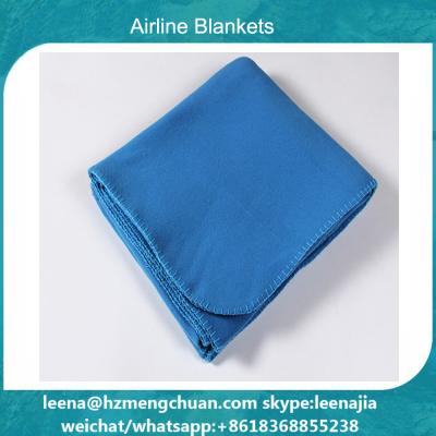 China Promotional products portable thick disposable airline fleece blanket for sale
