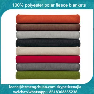 China 100%polyester super soft colorful plain airline polar fleece blanket for sale