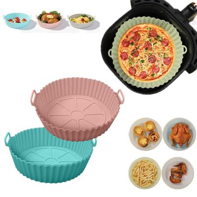 China Amazon Top Selling upgraded Reusable Air Fryer Silicone Liners  Heat Resistance Silicone Air Fryer Liner Silicon for sale