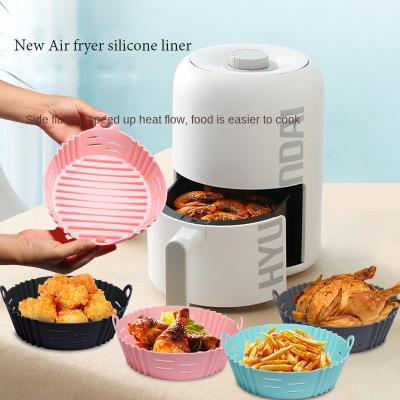 China New 2023 Non-Stick Heat Resistant Silicon Oven Pan Pot Silicone Air Fryer Basket Silicone Air Fryer Liners for sale