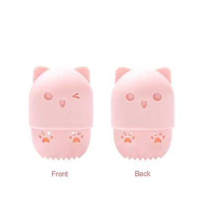 China Silicone Makeup Beauty Sponge Holder Dry Rack Powder Puff Carrying Collective Travel Container Case for sale