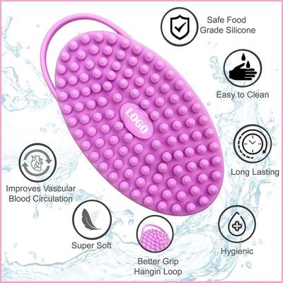 China OEM/ODM Soft Exfoliating Silicone Body Bath Shower Scrubber Wholesale Baby Bath Brush Dry Silicone Body Scrubber Brush for sale
