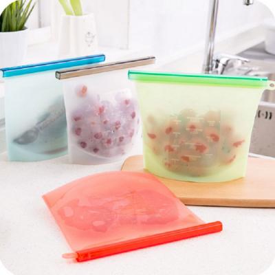 China Food Preservation Bags Grade Silicone Household Fresh-Keeping Sealed Bag Thickened Leak Proof Reusable Food Storage Zipp for sale