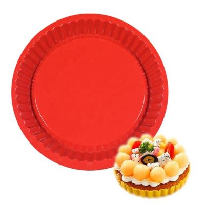 China High Quality Food Grade 4-9 Inch Non-stick Microwave Safe Silicone Rubber Pizza Pan for sale