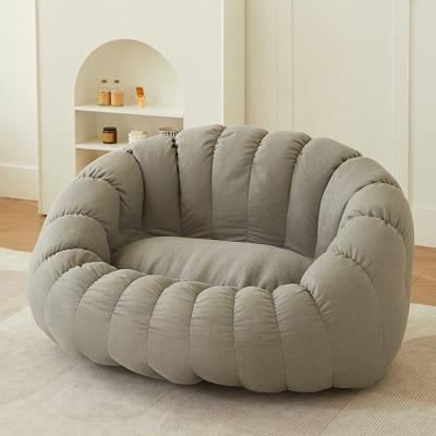 China Simple Reading Chair in Living Room Two Seat Bean Bag Lazy Sofa with EPS Filling Material and Pumpkin for sale