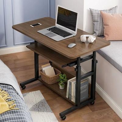 China Large Lift-Able Bedside Study Computer Desk with Wheels Removable Table and Lower Storage Rack for sale