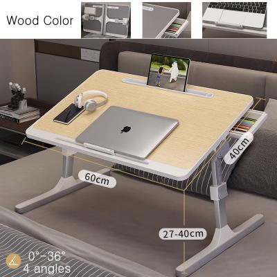 China Foldable Laptop Table for Bed Side Portable Study Desk on the Adjustable Height Multi-functional for sale