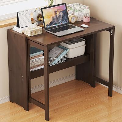China Household Folding Desk Living Room Large Study Table Office Space Saving Foldable Writing Workbench Home Furniture for sale