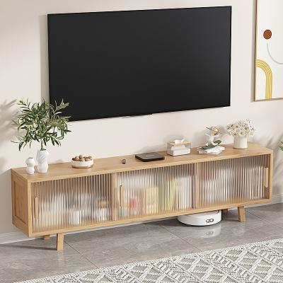 China Mid-Modern 50-70 Inch TV Stand Cabinet Wooden Living Room Coffee Table with Storage Cube Home Furniture for sale