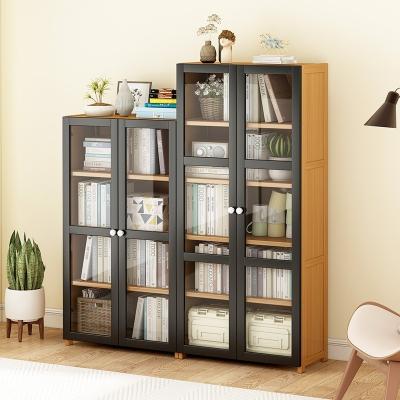 China Modern Multifunctional Tall Organizer Bookcase Rack Storage Cube Doors Multifunctional Cabinet Living Room Home Furniture for sale